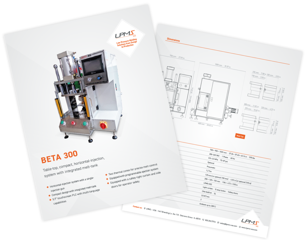 BETA 300 | Low Pressure Molding Machine | LPMS