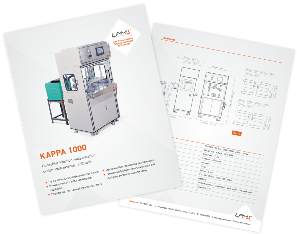 KAPPA 1000 | Low Pressure Molding Machine | LPMS