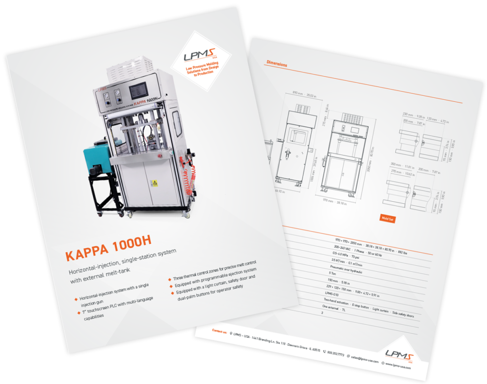 KAPPA 1000H | Low Pressure Molding Machine | LPMS