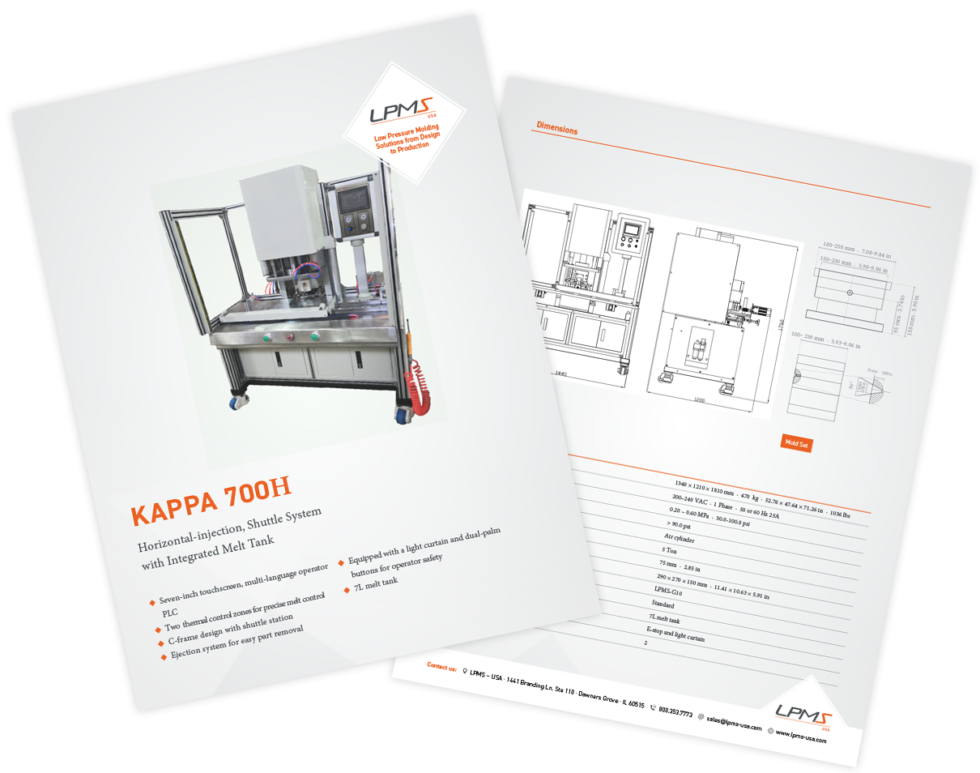 KAPPA 700H | Low Pressure Molding Machine | LPMS
