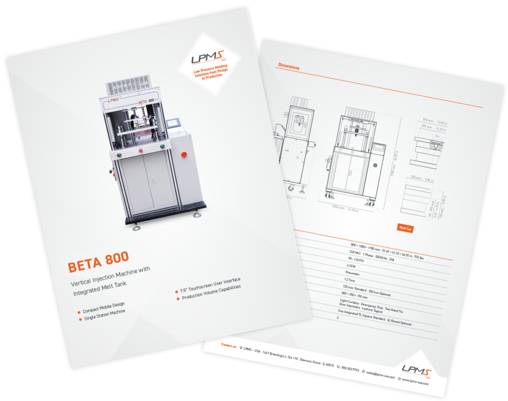 BETA 800 | Low Pressure Molding Machine | LPMS